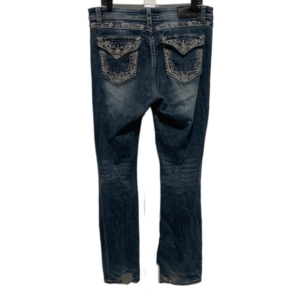 Grace in LA | Jeans | Grace In La Embroidered Rhinestone Easy Fit Jeans ...